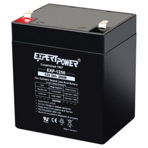 expertpower exp1250 12v 5ah home alarm battery with f1 terminals