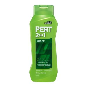 pert 2 in 1 complete clean shampoo and conditioner - mens shampoo for daily use - hair conditioner for men - removes dirt, oil, and build up - 25.4 oz