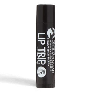 mountain ocean lip balm spf 15 - hydrating lip trip, 0.165 ounce, maximum protection for lips, nose, and face