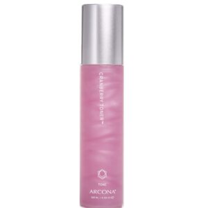 arcona cranberry extract and rice toner - hydrating milky brightening tonic for glowing skin. 4.05 fl oz., made in the usa