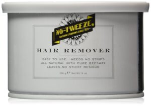 no-tweeze hair removal wax - all-natural beeswax formula, strip-free waxing for face, eyebrow & body, easy to use, non-sticky residue, 14 oz