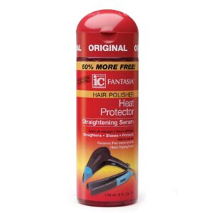 fantasia high potency ic heat protector straightening serum, hair polisher, 6 oz.