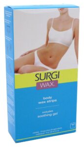 surgi-wax honey wax strips for bikini, body & legs, 14 double sided strips (pack of 3)