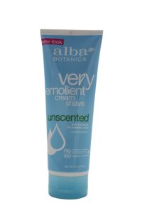 alba botanica very emollient cream shave, unscented, 8 oz