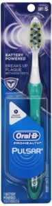 oral-b pro-health pulsar battery powered toothbrush, soft, colors may vary, 1 count