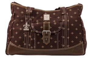 kalencom week-ender diaper bag, fleur de lis chocolate