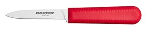 dexter-russell paring knife, cook's style parer, 3-1/2" blade. red