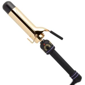 hot tools (2018 model) pro artist 24k gold curling iron | long lasting, defined curls (1 1/2 in)