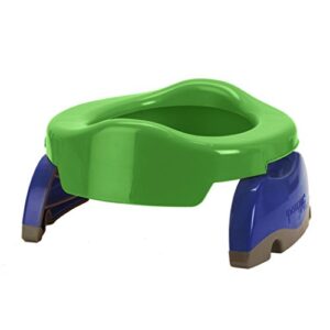 kalencom potette plus 2-in-1 travel potty and trainer seat - dual-purpose potty training toilet seat - portable potty for toddler travel - with durable, lock-in legs and splash guard - green