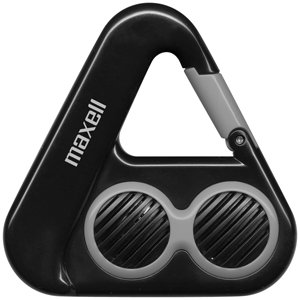 carabiner-style mini speaker system for ipod/mp3 players