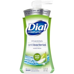 dial complete antibacterial foaming hand wash, fresh pear, 7.5 fl oz (pack of 8)