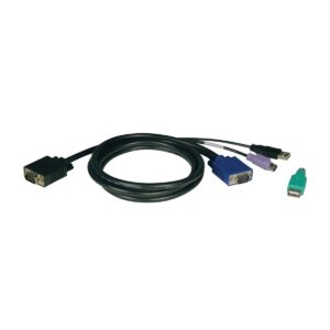 tripp lite usb/ps2 combo cable kit (2-in-1) kvm kit netcontroller for b040-series & b042-series kvm switches, 6 foot / 1.83m, (p780-006)