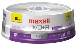 maxell 4.7 gb 16x dvd+r 15 spindle