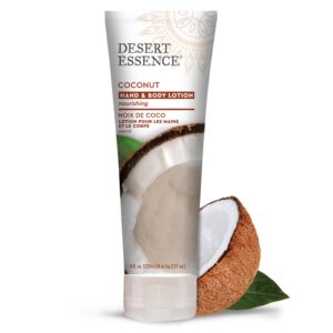 desert essence organic coconut hand and body lotion 8 fl. oz.