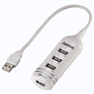 hama | usb 2.0 hub 1:4 | bus-powered | white