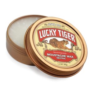 lucky tiger mustache wax, neutral, 1.5 ounce