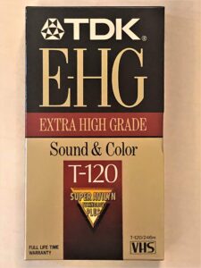 high grade vhs videotape cassette, 6 hours