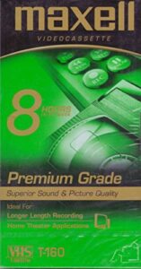 maxell t-160 premium grade videocassette