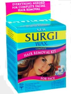 surgi-wax complete hair removal kit for face, 1.2-ounce boxes (pack of 3)