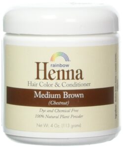 rainbow research henna hair color and conditioner, persian brown chestnut, 4 ounce (hen40004)