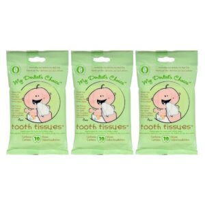 my dentist's choice, dental wipes, baby tooth and gum wipes for baby and toddlers - 3-pack