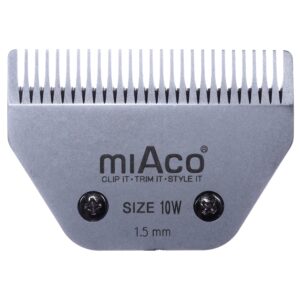 miaco size 10 wide detachable animal clipper blade fits andis ag, agc and oster a5