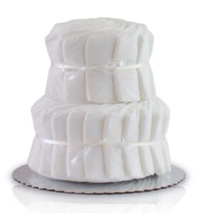 decorate it yourself 2 tier plain diaper cake white