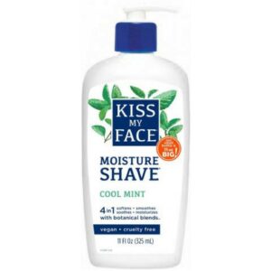 kiss my face 4-in-1 moisture shave, cool mint 11 oz ( pack of 6)