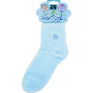 earth therapeutics aloe socks blue, 1 pair