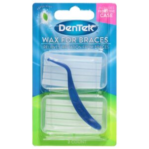 dentek wax for braces, 2 count