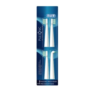 oral-b pulsonic replacement electric toothbrush head, 4 count