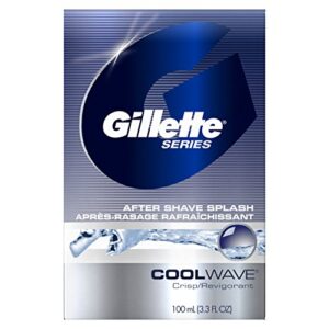 the gillette series aftershave splash, cool wave, 3.3 fl oz bottle (pack of 6)