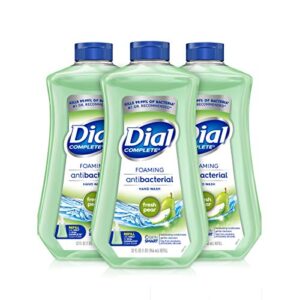 dial complete antibacterial foaming hand wash refill, fresh pear, 32 fl oz (pack of 3)