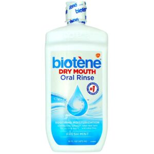 biotene dry mouth oral rinse, fresh mint 16 oz ( pack of 8)