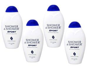 shower to shower absorbent body powder, sport, 13-ounce bottles (pack of 4)