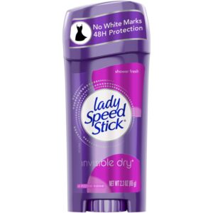 lady speed stick invisible dry shower fresh antiperspirant deordorant, 2.3 oz, pack of 3