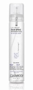 giovanni l.a. hold hair spritz - maximum hold styling spray, lightweight, lauryl & laureth sulfate free - 5 oz (pack of 3)