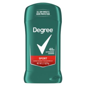 degree men original protection antiperspirant deodorant sport pack of 6 48-hour sweat and odor protection antiperspirant for men 2.7 oz