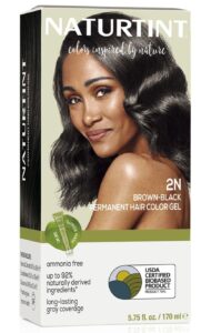 naturtint 2n brown black permanent hair color (pack of 1), ammonia free, vegan, cruelty free, up to 100% gray coverage, long lasting results (packaging may vary)