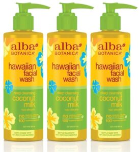 alba botanica hawaiian coconut milk face wash, 8 ounce - 3 per case.