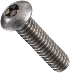 small parts stainless steel machine screw, plain finish, button head, pin in star drive, 5/8" length, 1/4"-20 threads (pack of 100)