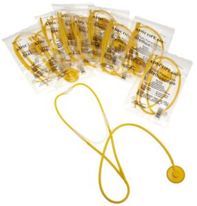 adc proscope 665y-10 disposable stethoscope, yellow, adult