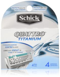 schick quattro titanium razor blade refills for men - 4 count (pack of 2)