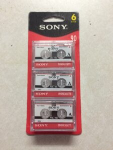 sony mc90 microcassette audio tapes 6 pack