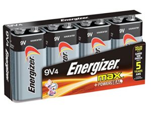 energizer max alkaline 9 volt, 4-count