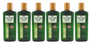 thicker fuller hair revitalizing shampoo 12-ounce bottle (pack of 6)