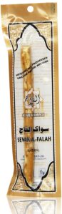 miswak stick - sewak al-falah - hygienically processed and vacummed packed - box of 60 individual sticks,60 count (pack of 1)