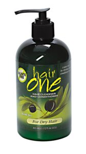 hair one cleanser and conditioner with olive oil for dry hair 12 oz