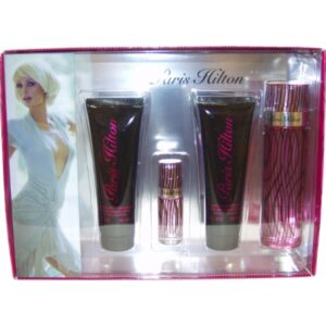 paris hilton by paris hilton for women, gift set-3.4 ounce edp spray, 3 ounce bath and shower gel, 3 ounce body glistening lotion, 7.5ml edp spray