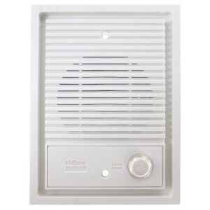 broan nutone is-67wh wall-mounted intercom speaker with lighted pushbutton, white